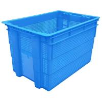 China Harvesting Fruits Plastic Mesh Crate Customized Without Iron Handle for sale
