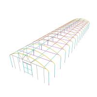 China PE Cooling System Agricultural Greenhouse Flower Growing Galvanized Steel Greenhouse for sale