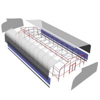 China 275gsm Zinc Coated Steel Pipe Greenhouse With Agricultural Plastic Film for sale
