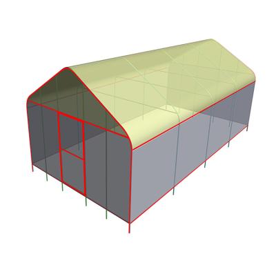China Single Span Greenhouse 8-12m Width with 90mph Wind Resistance for sale