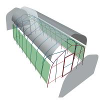 China Single Span Greenhouse 8-12m Wide with 90mph Wind Resistance for sale