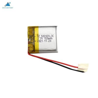 China Factory 502020 3c High Discharge Rate 3.7v 150mah Lipo Battery Rc For Dog Tracker for sale