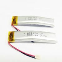 China 651458 3.7V 500mah Rechargeable Lithium Battery For Smart Bracelet for sale