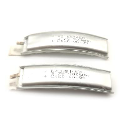 China 651458 3.7V 500mah Rechargeable Lithium Battery For Smart Bracelet for sale