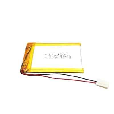 China 1mm Ultra Thin Lipo Battery 103040 80mah 3.7v Lithium Polymer Battery For Card for sale