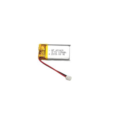 China China 401425 Size 3.7V 110mAh Lithium Polymer Battery for Headset and Wearable Devices for sale