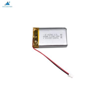 China 602540 3.7V 600mAh Rechargeable Lithium Polymer Battery For Toys And Electronics for sale