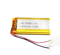 China High Capacity 103665 3.7V 3000mAh Lithium Polymer Battery Custom Size Medical Digital Equipment Soft Pack Lithium Cell for sale