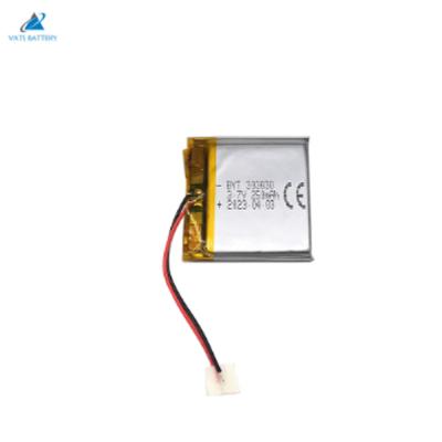 China 303030 250mAh 3.7V Lipo Polymer Rechargeable Lithium Battery For Wearable & Small Electronics for sale