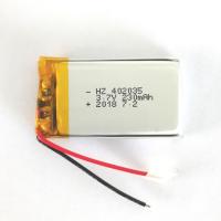 China 402035 Li Polymer Battery 3.7V 230mAh Rechargeable Lithium Polymer Battery for sale