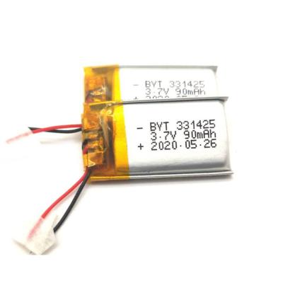 China 331425 3.7V 90mAh Li Polymer Rechargeable Lithium Ion Battery Cell for sale