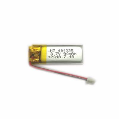 China 401225 90mAh 3.7V Li‑Polymer Battery For Bluetooth Wearable Smart Devices for sale