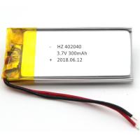 China 402040 300mAh 3.7V Reliable Li‑Polymer Rechargeable Battery Cell for sale