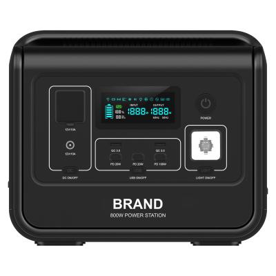 China N054 ECO PLAY 800W Portable Power Station 512Wh LiFePO4 UPS Solar Backup Power For Camping Home Emergency for sale