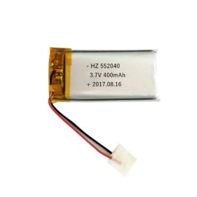 China 552040 3.7V 400mAh Rechargeable Lithium‑Polymer Pouch Cell For Consumer Smart Devices for sale