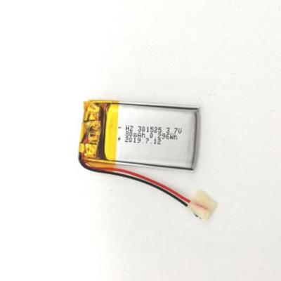 China 3.7V 80mAh Rechargeable Pouch Cell 301525 Lithium Polymer Battery For Headphones & Small Consumer Electronics for sale