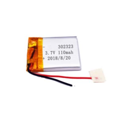 China 302323 3.7V 110mAh Lithium Polymer Pouch Battery For Small Portable Electronic Devices for sale