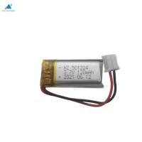 China 501225 3.7V 120mAh Lithium Polymer Battery Cell for Consumer Smart Devices Factory Supply for sale