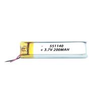 China HZ551140 3.7V 200mAh Lithium Polymer Battery Rechargeable Lipo Battery For Small Consumer Electronics for sale