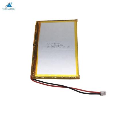 China 7610070 3.7V 8000mAh Lithium Polymer Battery Rechargeable Factory Supply Grade A Cell for sale