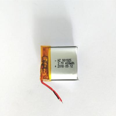 China 901925 3.7V 400mAh Lithium Polymer Battery Rechargeable OEM ODM Custom Lipo Cell for sale
