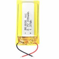 China 801730 3.7V 370mAh Lithium Polymer Battery Rechargeable Long Cycle Life OEM ODM for sale