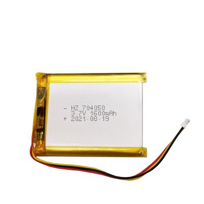 China 704050 3.7V 1600mAh Lithium Polymer Battery Rechargeable High Capacity Factory Supply for sale