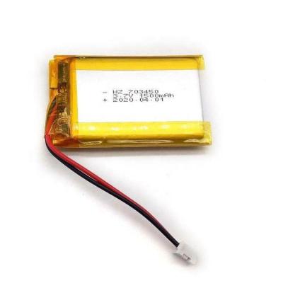 China 703448 3.7V 1500mAh Lithium Polymer Battery Rechargeable Long Cycle Life OEM ODM for sale