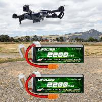 China XT60 3.7V 2200mAh Lithium Polymer Battery Rechargeable High Capacity Factory Supply for sale