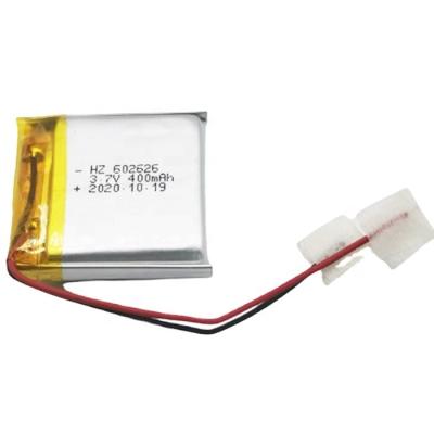 China 602626 3.7V 400mAh Lithium Polymer Battery Rechargeable Custom Lipo Cell High Capacity for sale