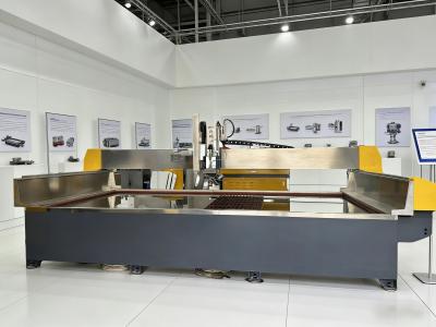 China Robust Dynamic AC Five Axis CNC Waterjet Cutting System For Complex 3D Bevel Cutting for sale