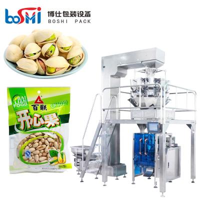 China Granule Dry Fruit Pistachio Packing Machine With Labeling Sealing Date Printing for sale