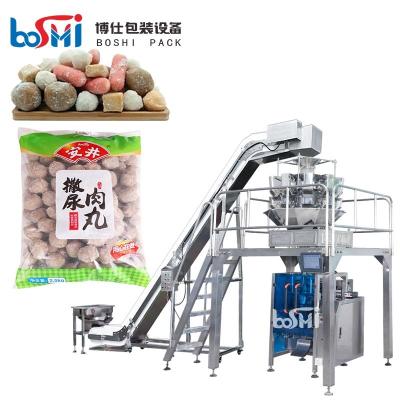 China PLC Control Frozen Food Packaging Machine For Shrimp Meat Ball Frozen Chips for sale