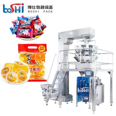 China Soft Sweet Jelly Gummy Candy Packing Machine With Automatic Labeling Sealing Wrapping for sale