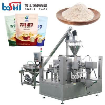 China 500 1000g Powder Stand Up Pouch Quad Bag Spice Powder Seasoning Powder Packing Machine for sale
