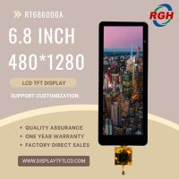 China 6.8-Inch 480×1280 TFT LCD Touch Display Module, High Brightness 650cd/m², Wide Viewing Angle , -20~85℃ for sale