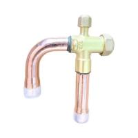 China Copper Straight L Bend Service Split Valve for AC for Refrigerator Parts Air Conditioner Maintenance for sale