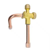 China Copper Straight L Bend Service Split Valve for AC for Refrigerator Parts Air Conditioner Maintenance for sale