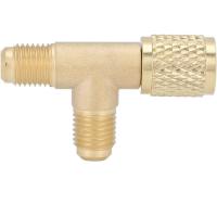 China Quick Coupler Tee Adapter T-Shaped Valve Low Pressure HAVC Refrigerant R22 R12 R134 for sale