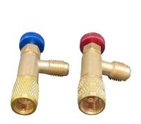 China R410A R22 Liquid Safety Adapter Flow Control Ball Valve Refrigerant Charging Valve for Air Conditioner for sale