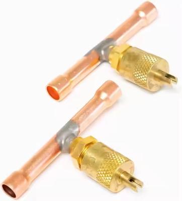 China Deep Vacuum Pump Manifold Refrigeration Gauge Copper Solder Tee Fitting With Access Valves In Condition for sale