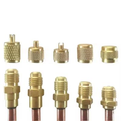 China New Copper Charging Access Valve Check Valve 1/8 3/16 1/4 5/16 3/8 Sizes for Air Conditioner for sale