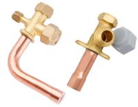 China 1/4 3/8 1/2 5/8 3/4 Inch Stop AC Valve Copper AC Air Conditioner Split Valve Air Conditioner Parts for sale