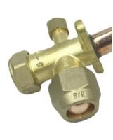 China 1/4 3/8 1/2 5/8 3/4 Inch Stop AC Valve Copper AC Air Conditioner Split Valve Air Conditioner Parts for sale