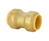 China Brass Equal Coupling Connector for PEX Pipes Push Fit for sale