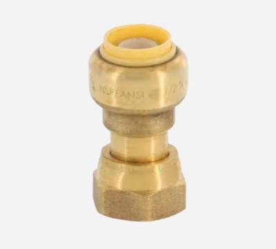 China Brass Push Fit Female Thread Straight Tap Connector for PEX Pipes for sale