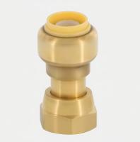 China Brass Push Fit Female Thread Straight Tap Connector for PEX Pipes for sale
