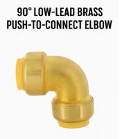 China Brass Push Fit 90 Degree Elbow Connector for PEX Pipes for sale