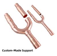 China Hailiang Copper Y-Branch Pipe Fittings 150-400mm for Midea VRF Systems for sale