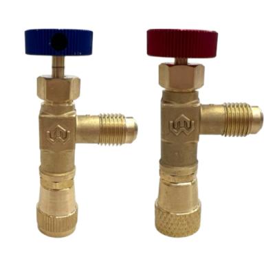 China Air Conditioner Safety Valve – Leak-Proof Refrigerant Charging Adapter Frost-Proof Valve for R410 & R22 Systems for sale